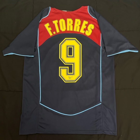 Nike | Shirts | Fernando Torres 9 Atltico Away Jersey Sxl Spider Man ...